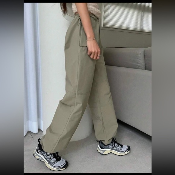 SHEIN | Pants & Jumpsuits | Parachute Pants With Tension Toggle Tie ...
